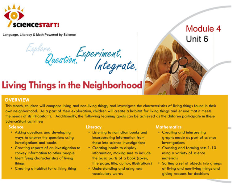 ScienceStart! Curriculum - Living Things in the Neighborhood ...